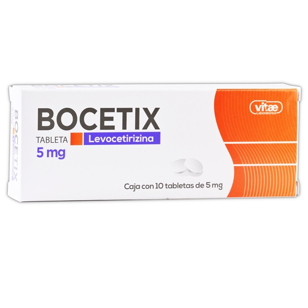 Bocetix Levocetirizina Tableta Cada Tableta contiene: Diclorhidrato de Levocetirizina 5 mg ...